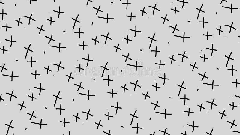 Handwritten Doodle Crosses Pattern Different Scribbles, Pen Drawing ...