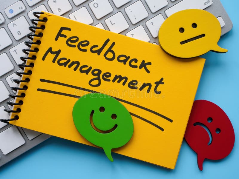 Handwritten Feedback Management Sign and Speech Quotes. Stock Image ...