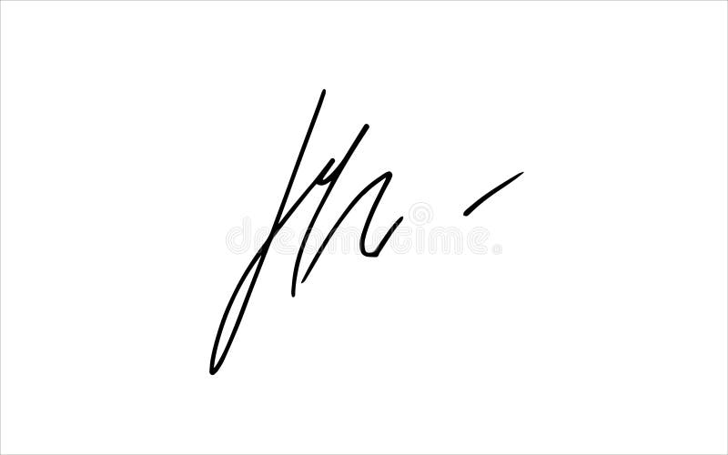 Handwritten Fictitious Signature for Documents. Isolated Vector ...