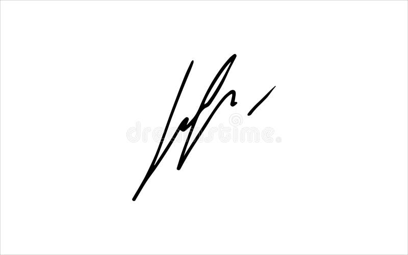 Handwritten Fictitious Signature for Documents. Isolated Vector ...