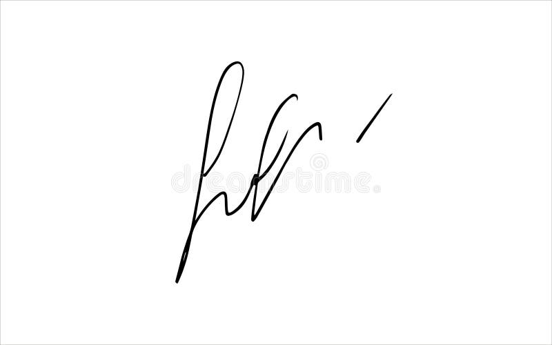 Handwritten Fictitious Signature for Documents. Isolated Vector ...