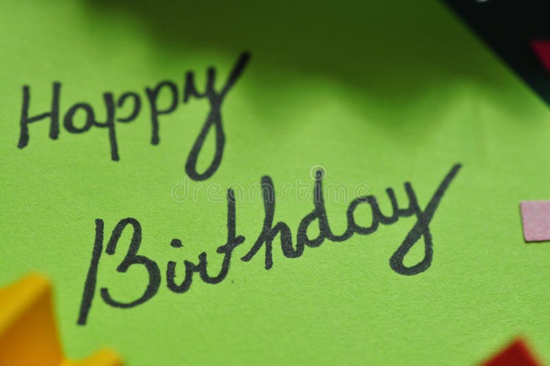 Green happy birthday card stock photo. Image of birth - 338100926