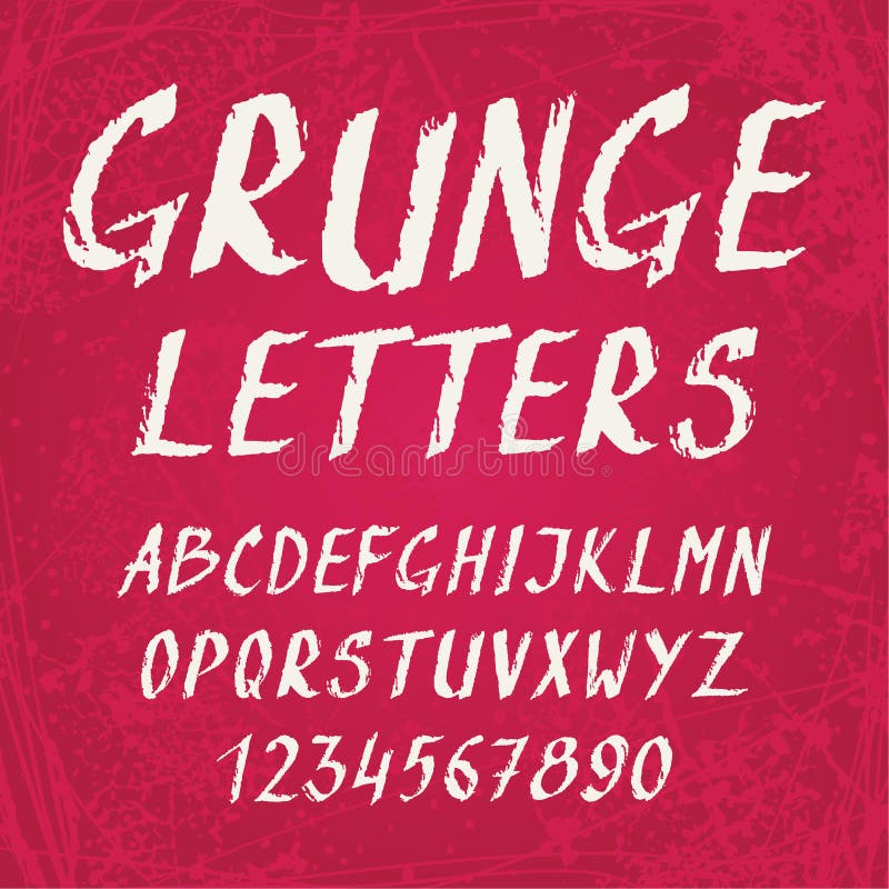 Handwritten Grunge Alphabet with Letters and Stock Vector ...
