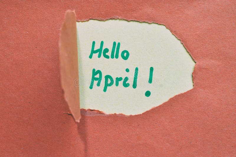 Minimalistic Hello April Background Stock Photo - Image of organ, wall ...