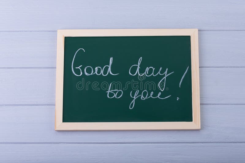 Inscription on the Board with Chalk Stock Photo - Image of child, color ...