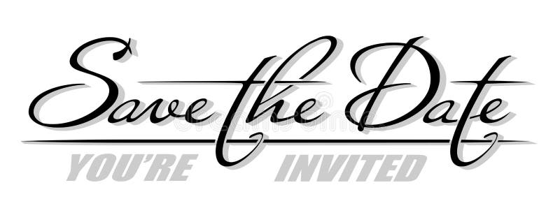 Handwritten Isolated Phrase Save the Date with Shadow. Hand Drawn Brush ... Handwritten Isolated Phrase Save the Date with Shadow. Hand Drawn Brush ...