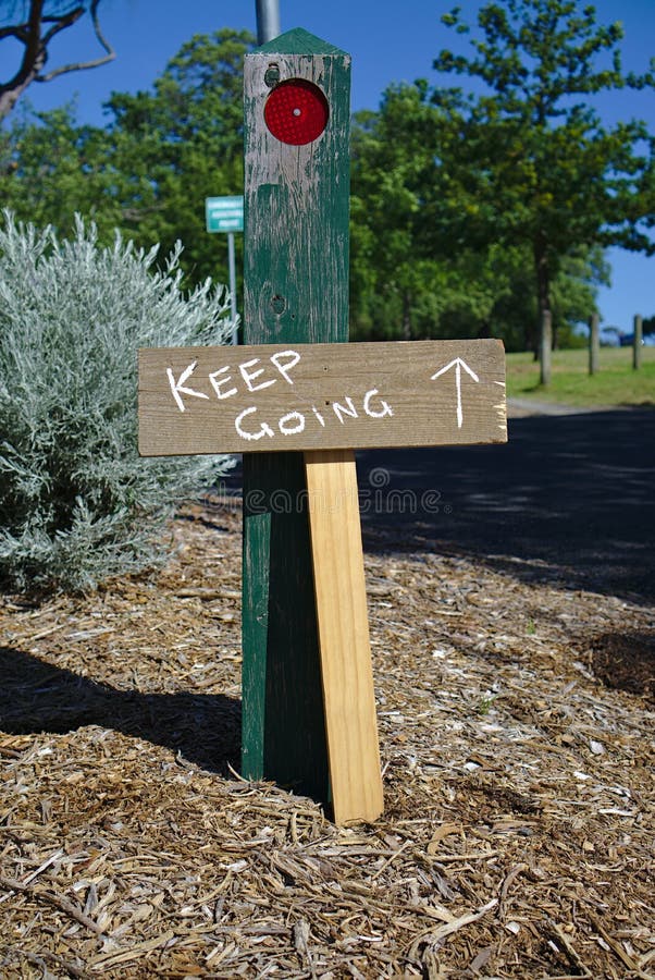Handwritten Keep Going Sign Stock Image - Image of concept, award ...
