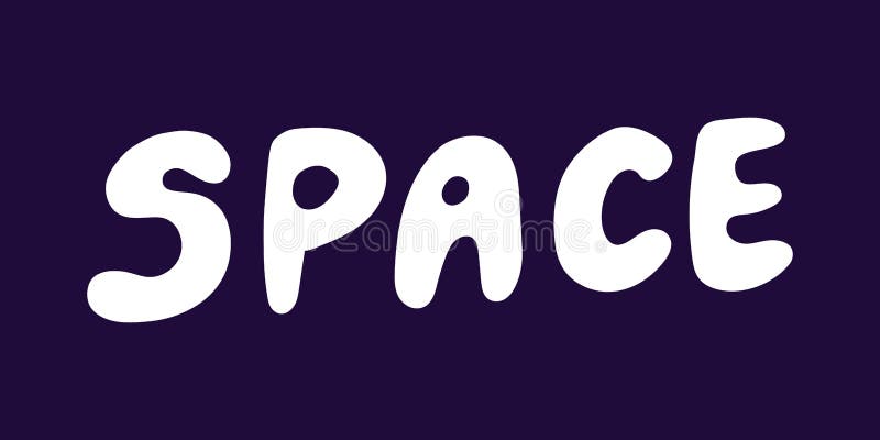 Handwritten Lettering about Space Stock Vector - Illustration of galaxy ...