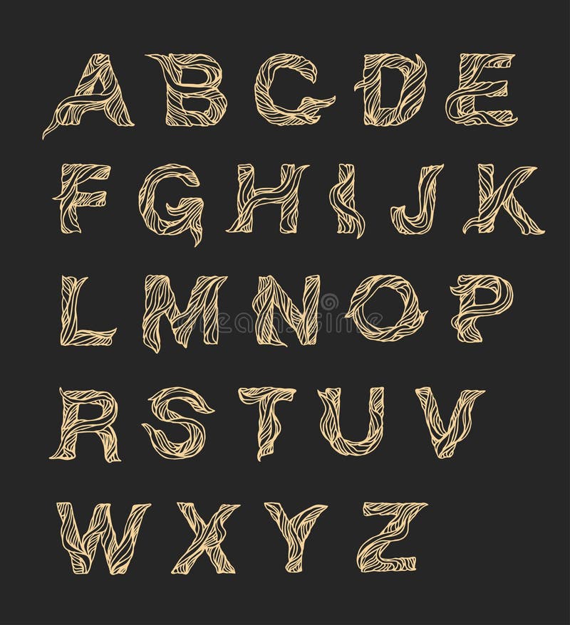 Script Font Alphabet Thin Calligraphy Stock Illustrations – 632 Script ...