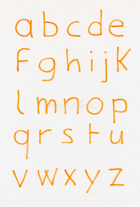 Handwritten Lower Case Letters of the Alphabet Stock Photo - Image of ...