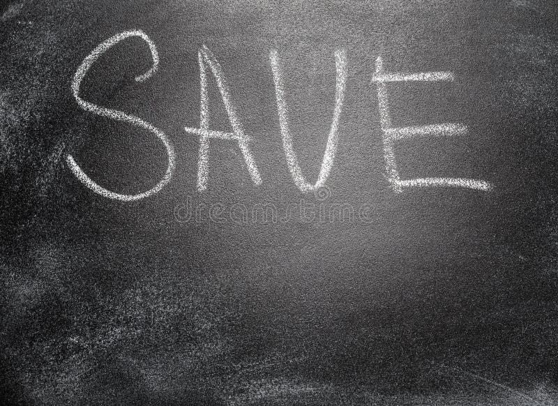 Handwritten Message on Chalkboard Writing Message Save Stock Photo ...