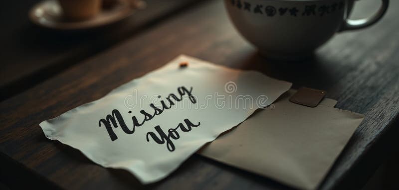 A Handwritten Missing You Note, and a Vintage Envelope Create a ...