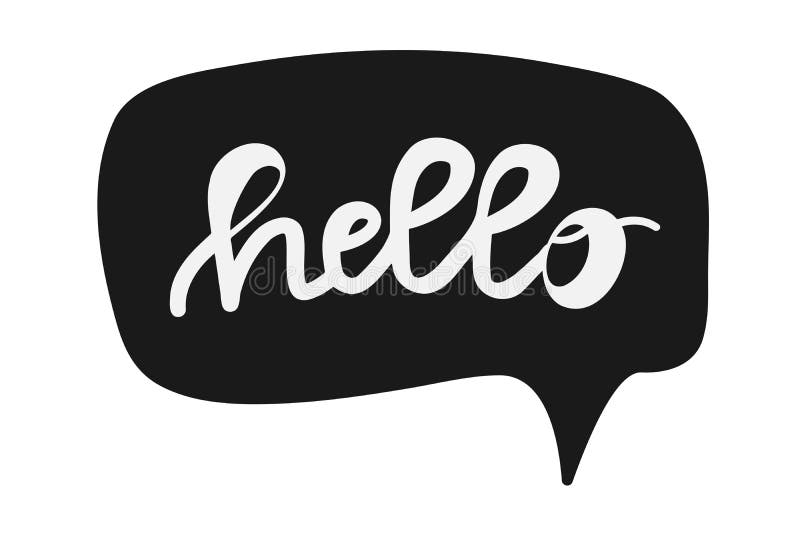 Handwritten Modern Calligraphy, Text - Hello. Hand Lettering Word Hello ...