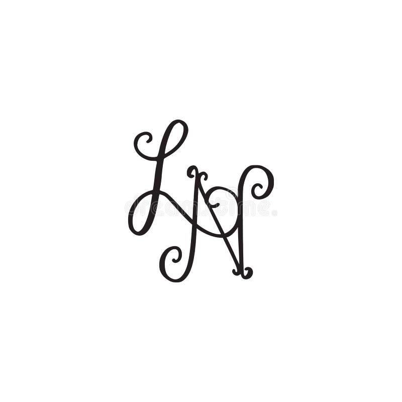 Handwritten monogram icon stock vector. Illustration of crest - 112084181