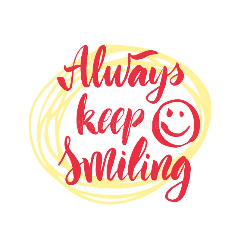 Handwritten Motivating Quote. Stock Vector - Illustration of poster ...