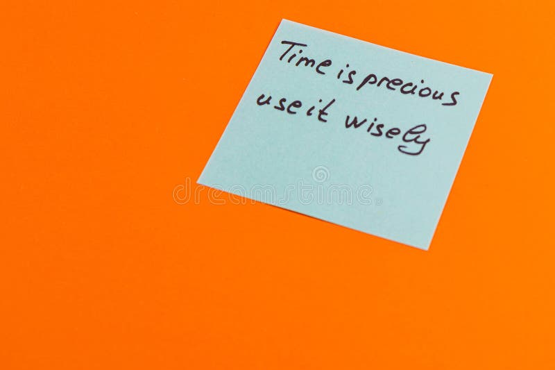Handwritten Motivational Note Vibrant Orange Background Stock Photos ...