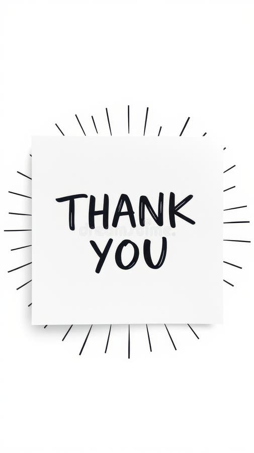 Handwritten Note Expressing Gratitude with Decorative Elements Designed ...