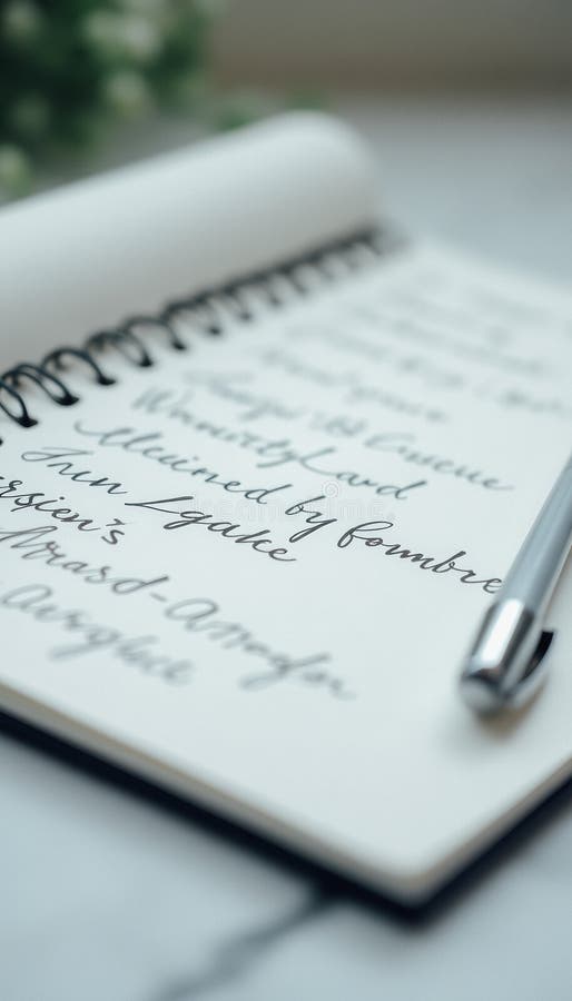 Handwritten Notes on Notebook Stock Photo - Image of stationary ...