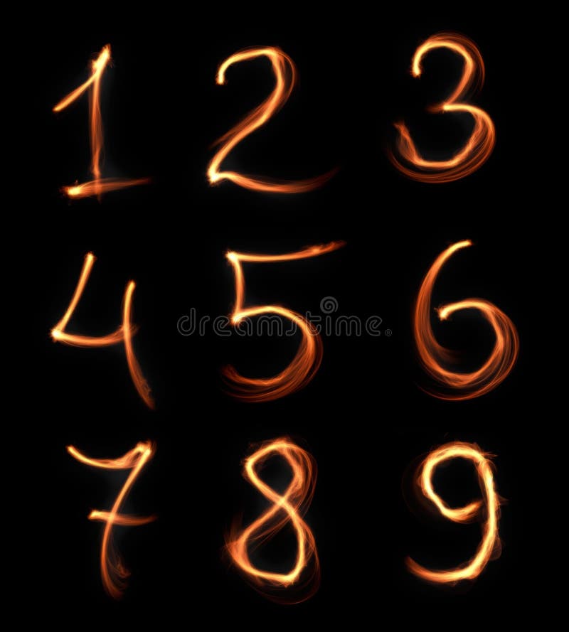 Handwritten numbers stock illustration. Illustration of five - 15581529