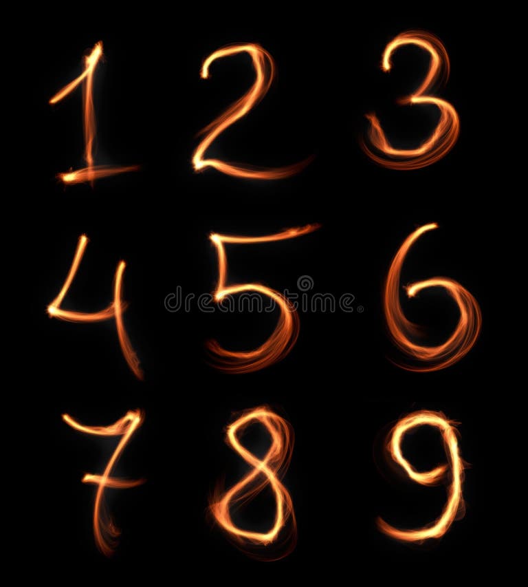 Flaming Numbers Stock Illustrations – 172 Flaming Numbers Stock ...
