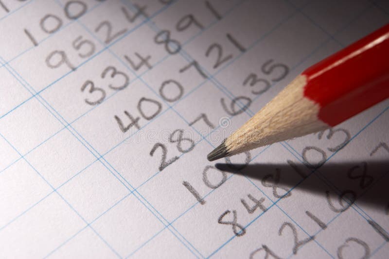 Handwritten numbers stock image. Image of cost, ledger - 22002597