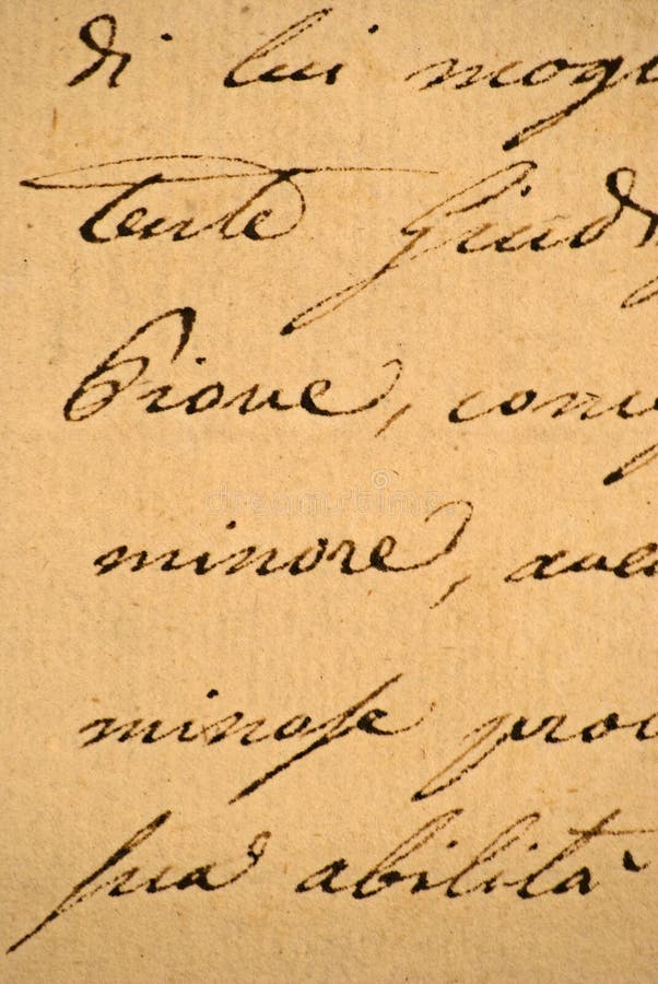 Italian Handwriting Style