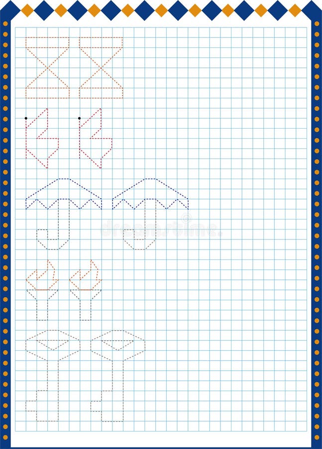 Handwritten Practice Sheet. Educational Children`s Game, Printed Sheet ...