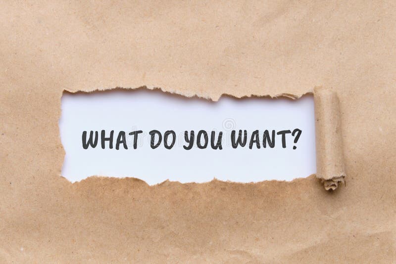 Handwritten Question What Do You Want Concept on Paper Stock Image ...