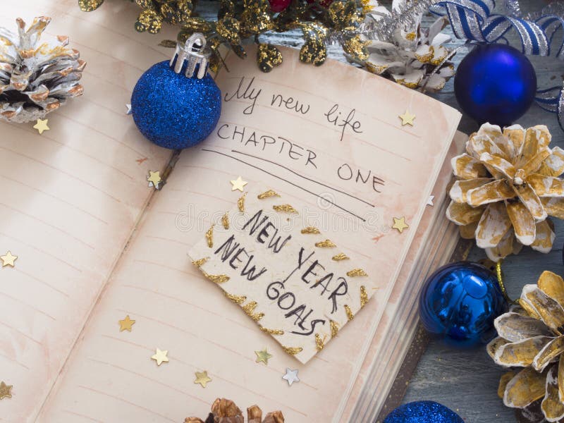 New Year`s Resolutions Concept Stock Image - Image of paper, decor ...