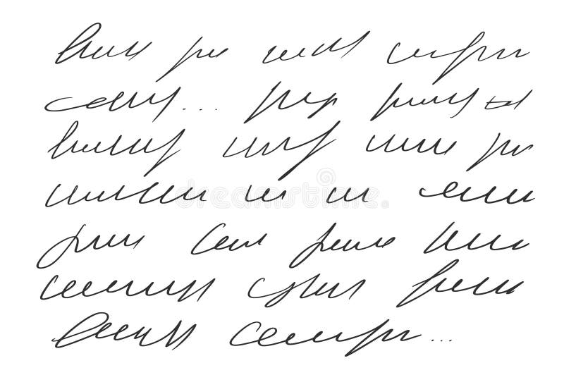 Unreadable Cursive Text Stock Illustrations – 454 Unreadable Cursive ...