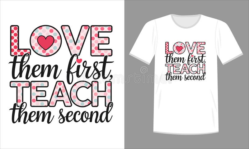 Handwritten Script and Bold Font Teacher Quote T-Shirt Design Stock ...