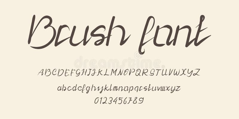 Handwritten Script Font Alphabet Vector Illustration Isolated ...
