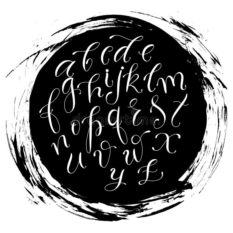 Handwritten Script font stock vector. Illustration of paint - 107686787