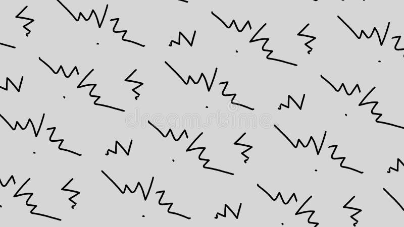 Handwritten Sharp Abstract Lines Pattern Different Scribbles, Doodles ...