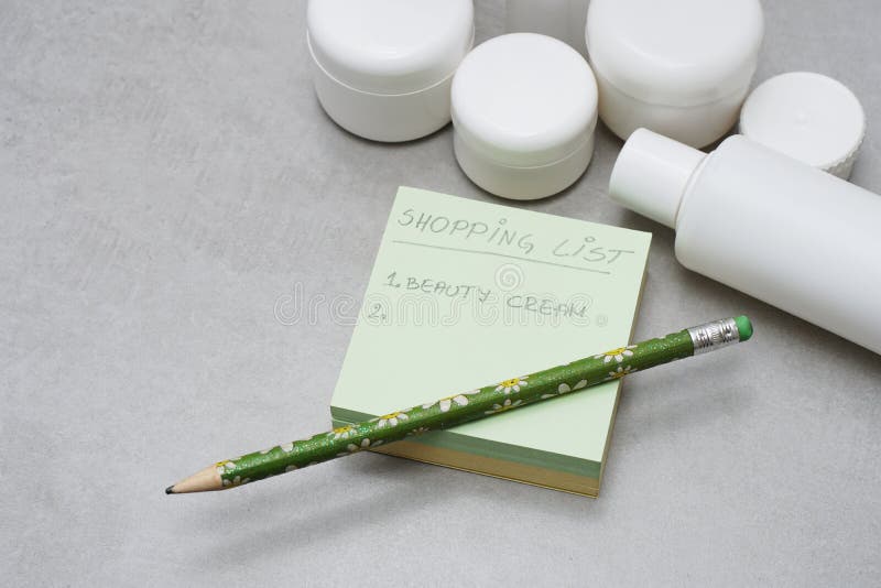 Handwritten shopping list stock image. Image of desk - 14156729