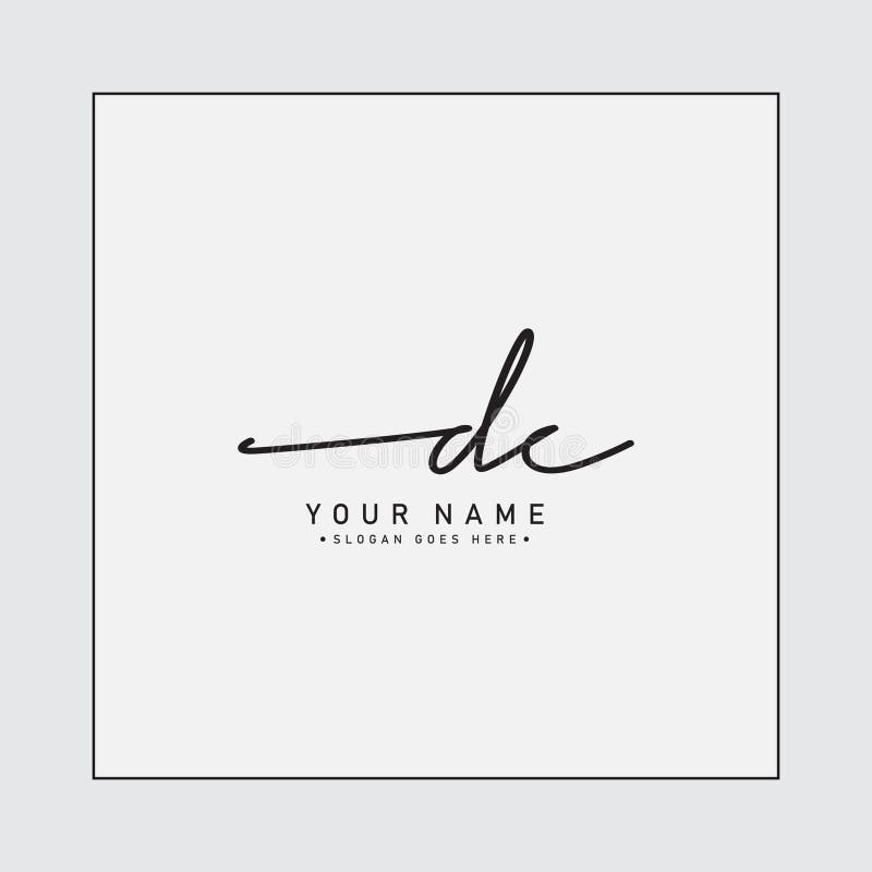 Handwritten Signature Logo for Initial Letter DC - Vector Logo Template ...