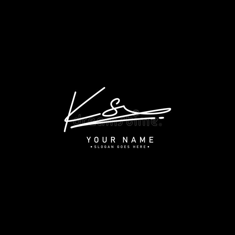 Handwritten Signature Logo for Initial Letter KS - Vector Logo Template ...