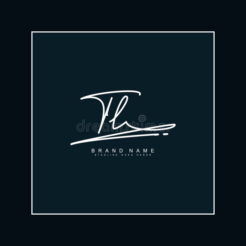 Handwritten Signature Logo for Initial Letter TL - Vector Logo Template ...