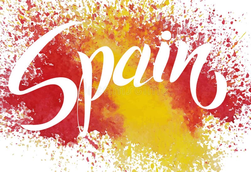 Handwritten Spain. Vector Lettering Stock Vector - Illustration of ...