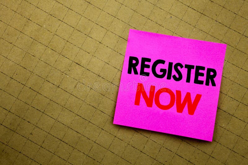 Handwritten Text Caption Showing Register Now. Business Concept Writing ... Handwritten Text Caption Showing Register Now. Business Concept Writing ...