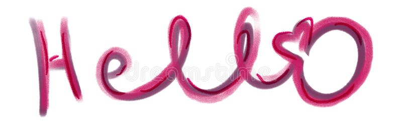 Handwritten Text `Hello`, Illustration Greeting Banner Stock ...