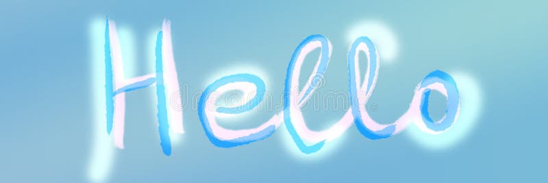 Handwritten Text `Hello`, Illustration Greeting Banner Stock ...