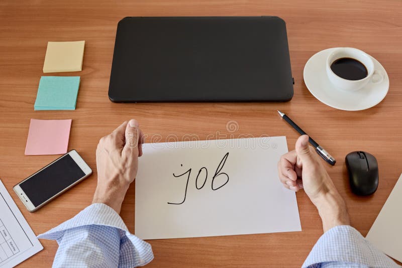 Handwritten text on paper stock image. Image of desktop - 114161889