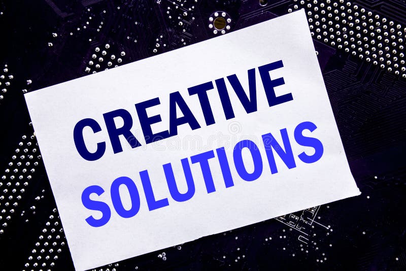Handwritten Text Showing Creative Solutions. Business Concept for ...