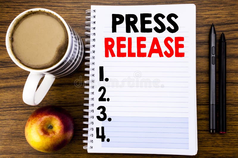 Handwritten Text Showing Press Release. Business Concept for Statement ...