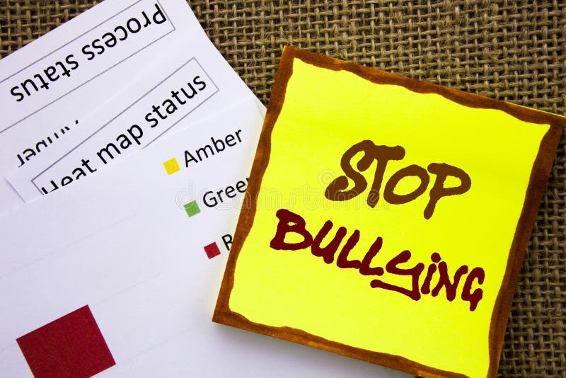 Handwritten Text Sign Showing Stop Bullying. Business Concept for ...