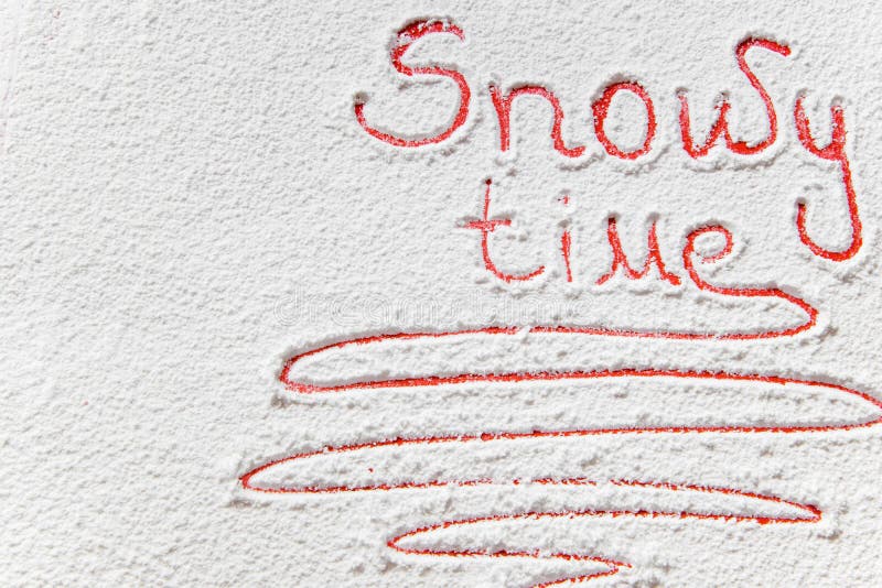 Snowy Time with Happy Holidays Text Message Stock Photo - Image of ...