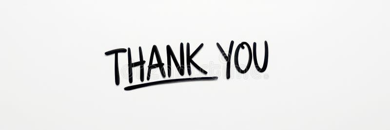 Handwritten Thank You Message on a Plain White Background Expressing ...