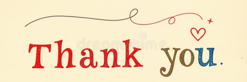 Handwritten Thank You Note with Decorative Elements and Heartfelt ...