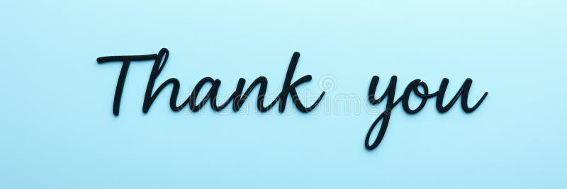 Handwritten Thank You Note on a Light Blue Background Expressing ...